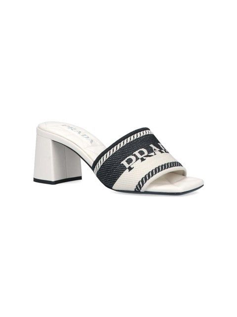 Prada EMBROIDERY LOGO MULES | Grailed