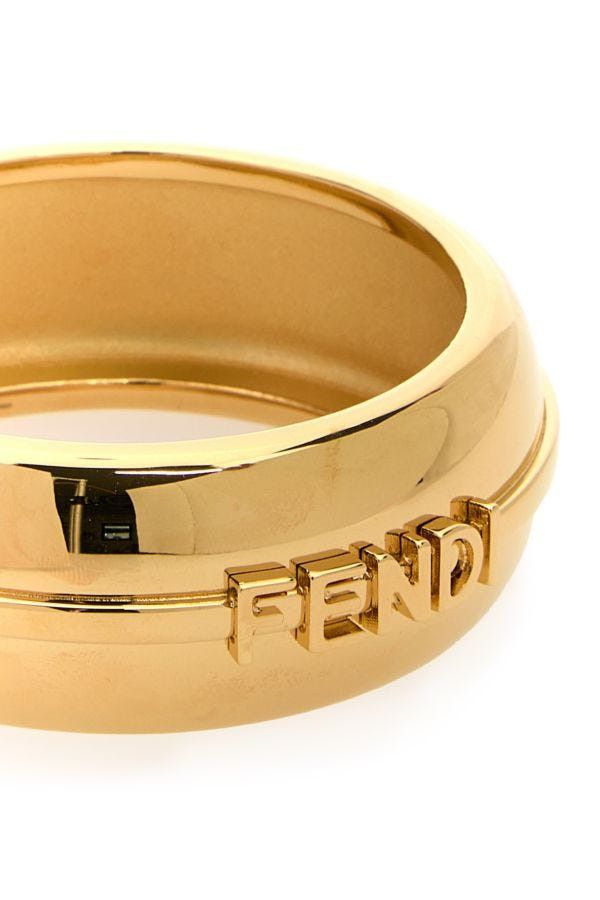 Fendi Gold Metal Fendigraphy Bracelet | Grailed