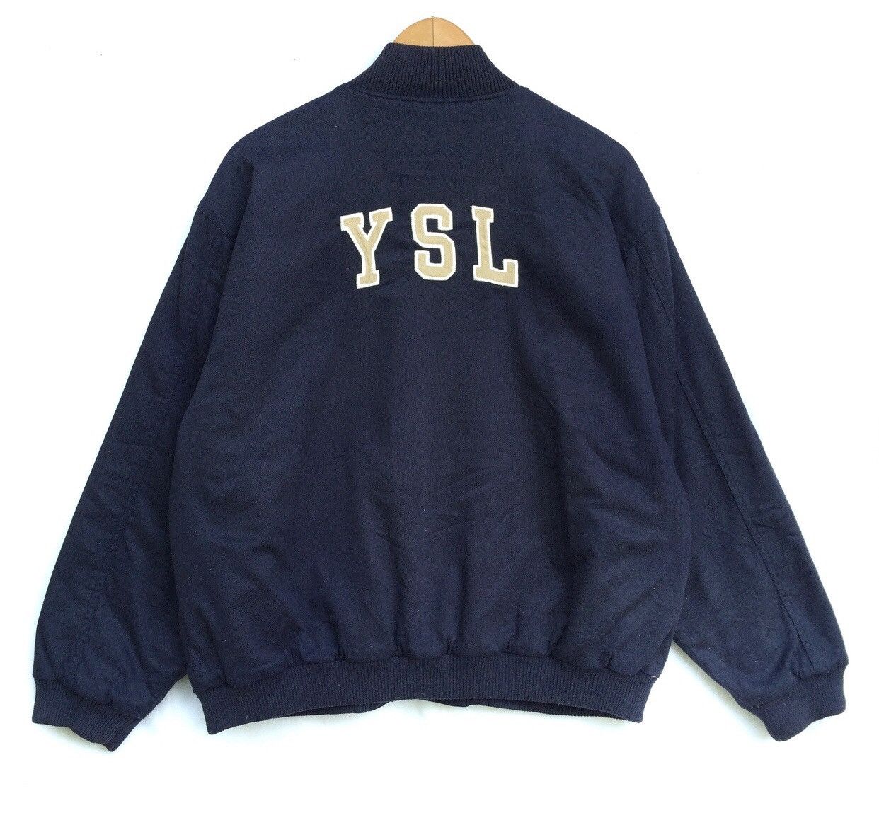 Yves Saint Laurent Yves Saint Laurent bomber jacket big logo embroidery ...