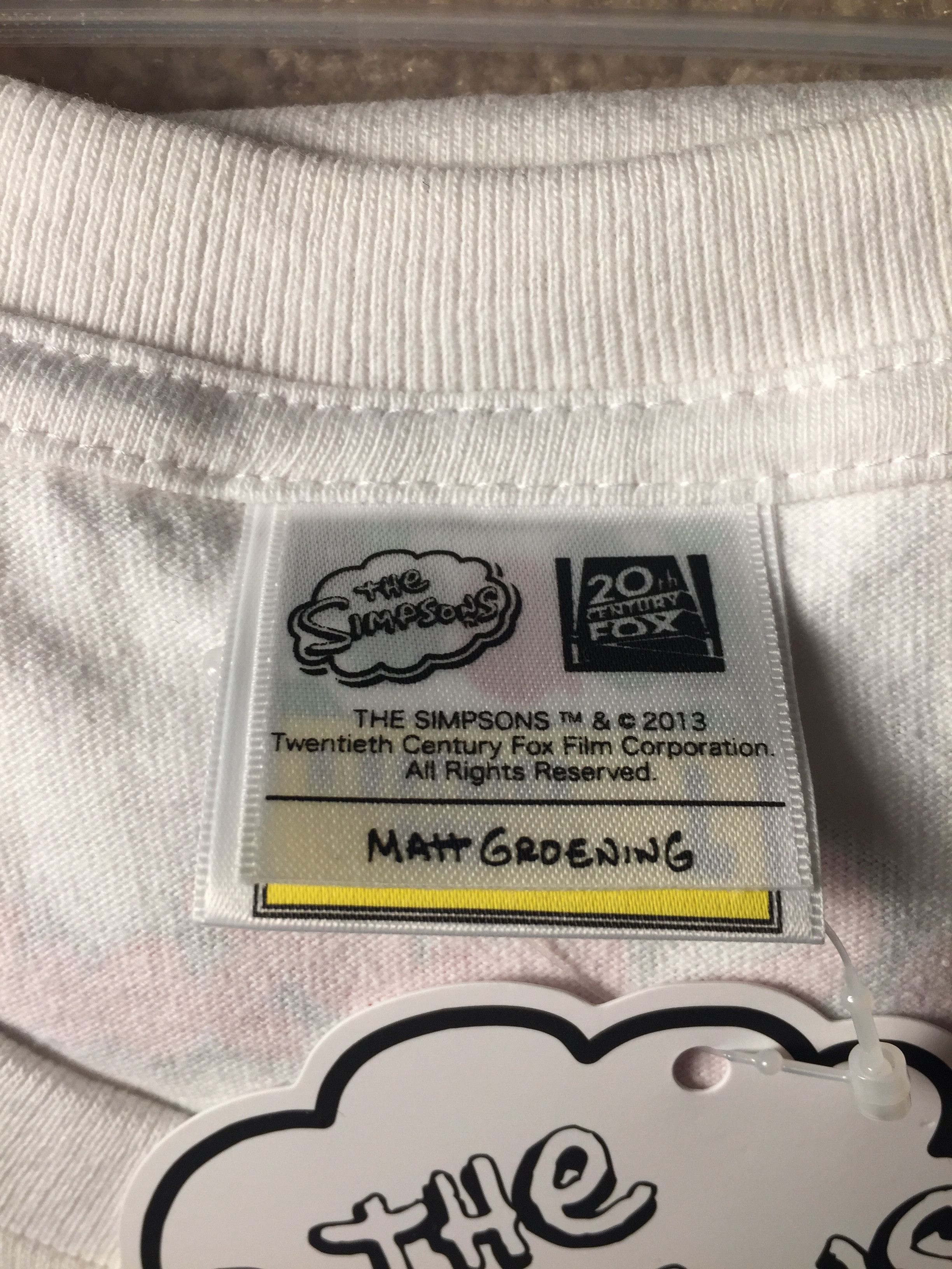 Bape × The Simpsons SS14 New Bape The Simpsons Tee White Large Baby ...