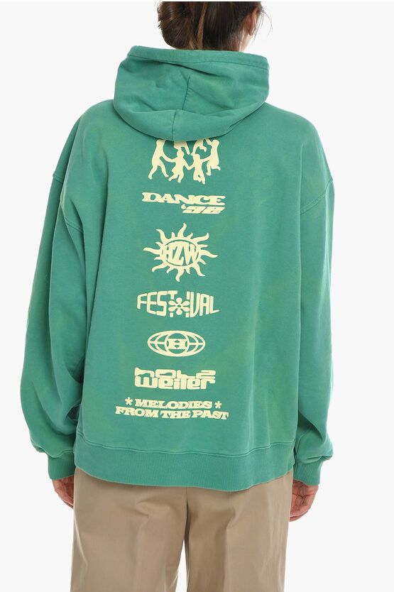 Holzweiler Back Printed Brushed Cotton RIVERS LOGOS Hoodie | Grailed