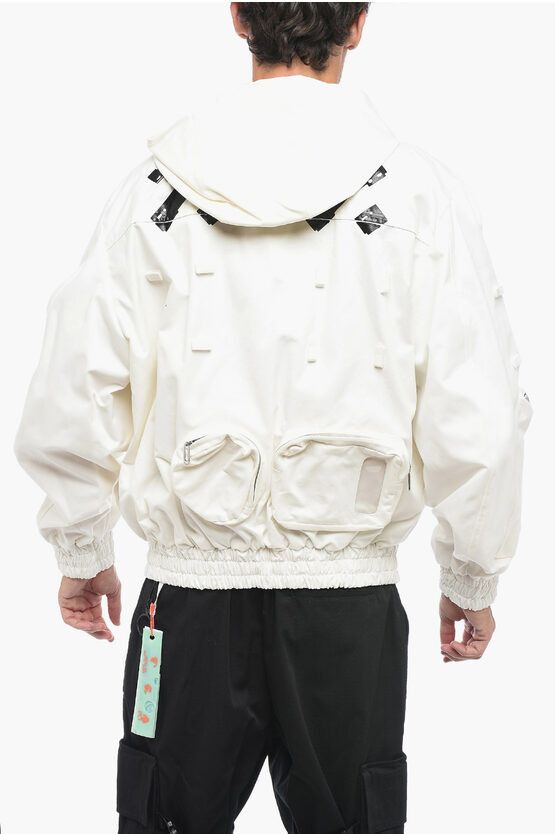Off-White Utility Bomber Jacket with Removable Hood | Grailed