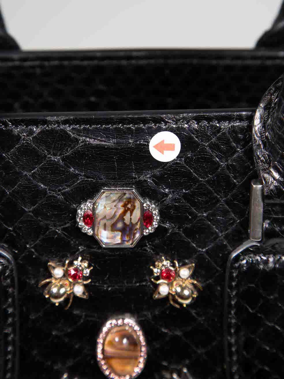 Alexander McQueen Black Python Heroine Top Handle | Grailed