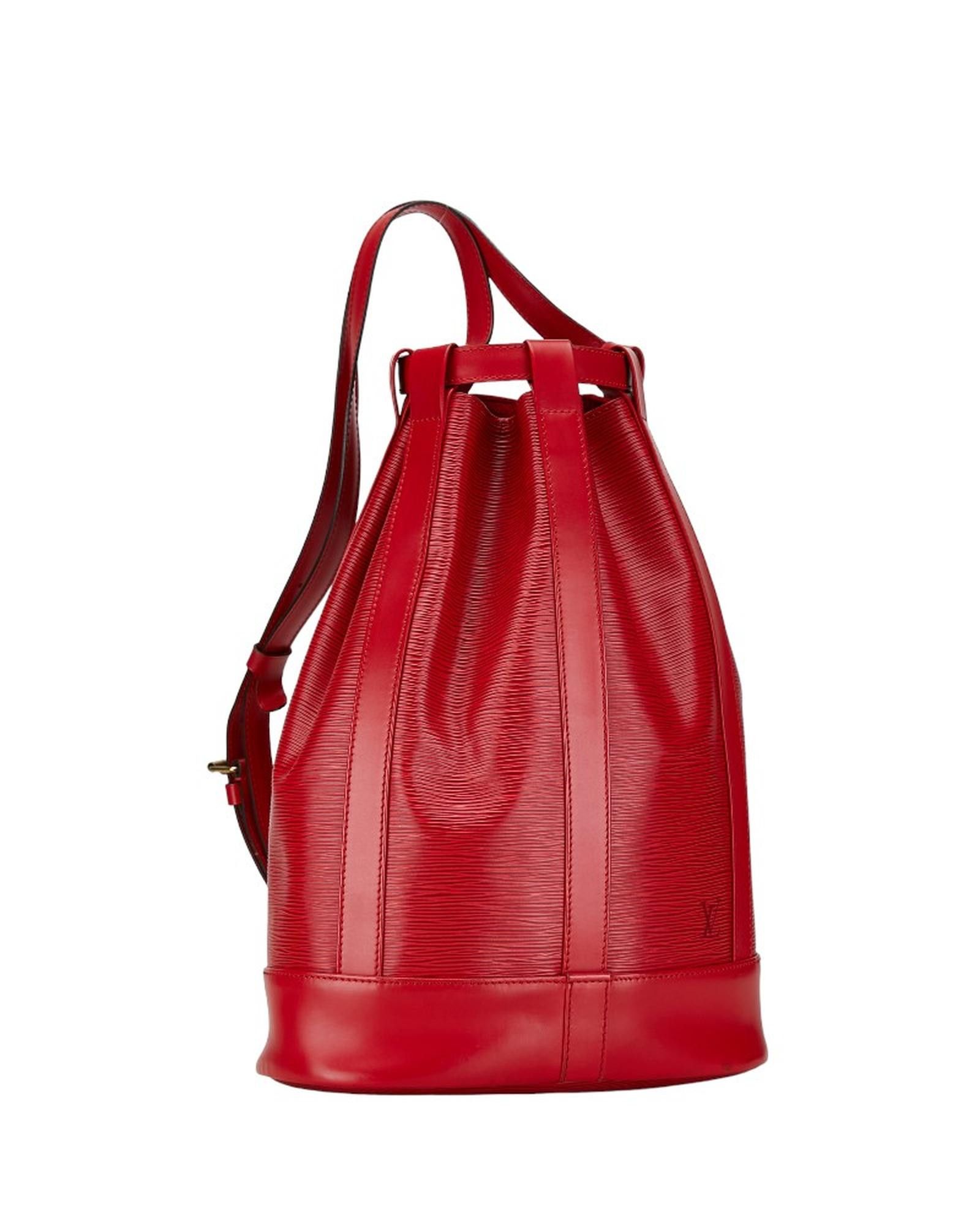 Louis Vuitton Red Leather Backpack in Excellent Condition | Grailed