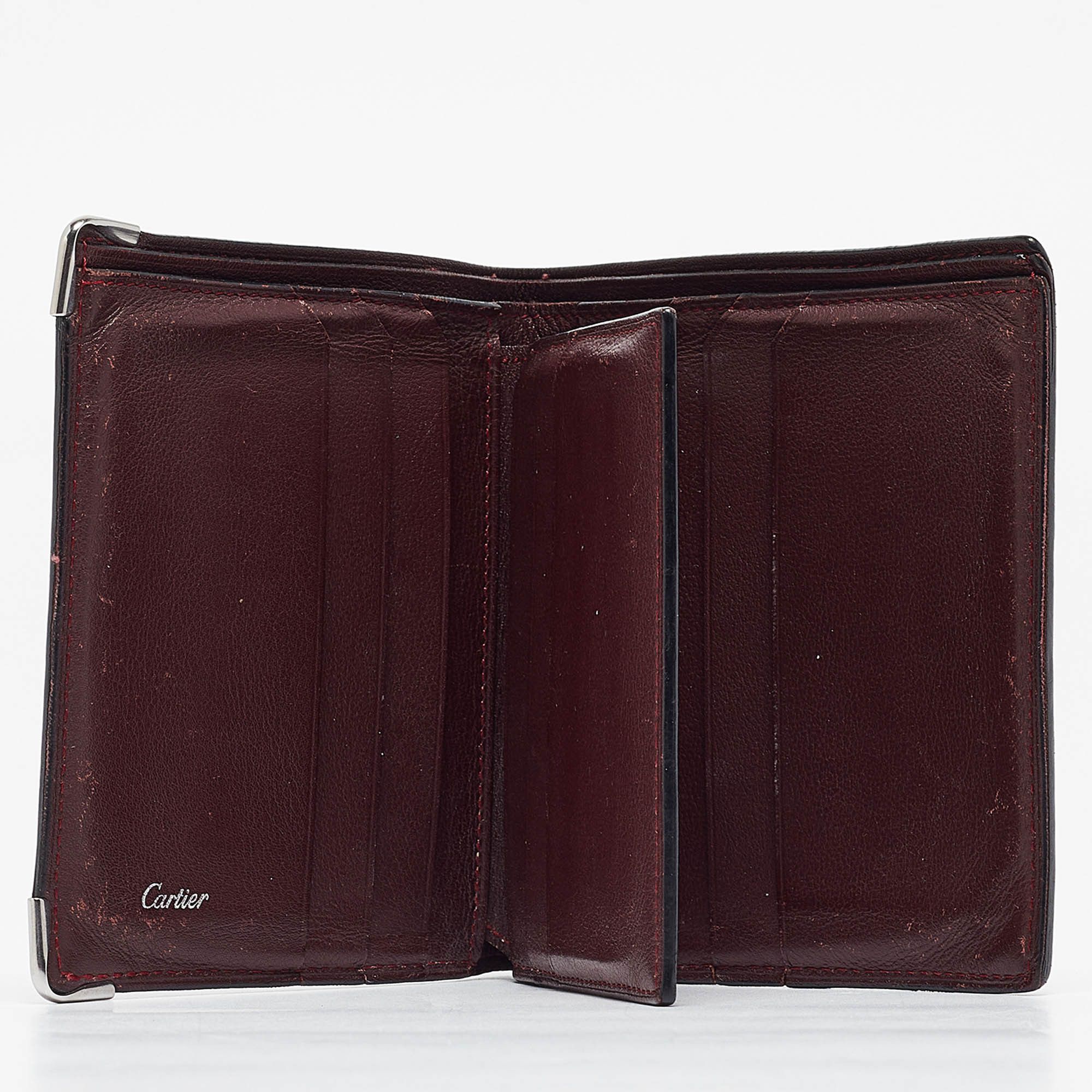 Cartier CARTIER Black Leather Must De Bifold Wallet | Grailed
