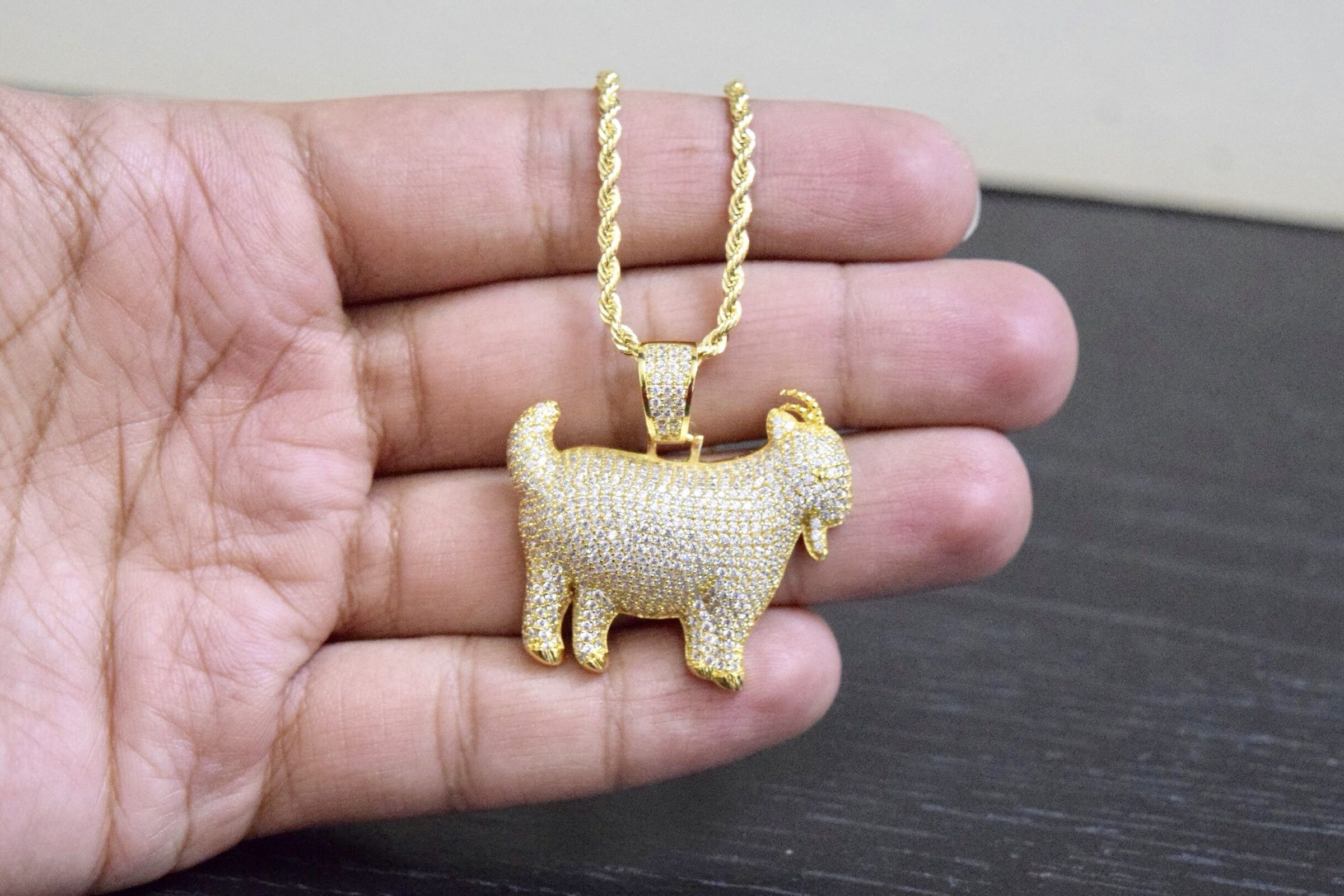 Jewelry 14k Gold Lab Diamond Custom The Goat Charm Chain | Grailed