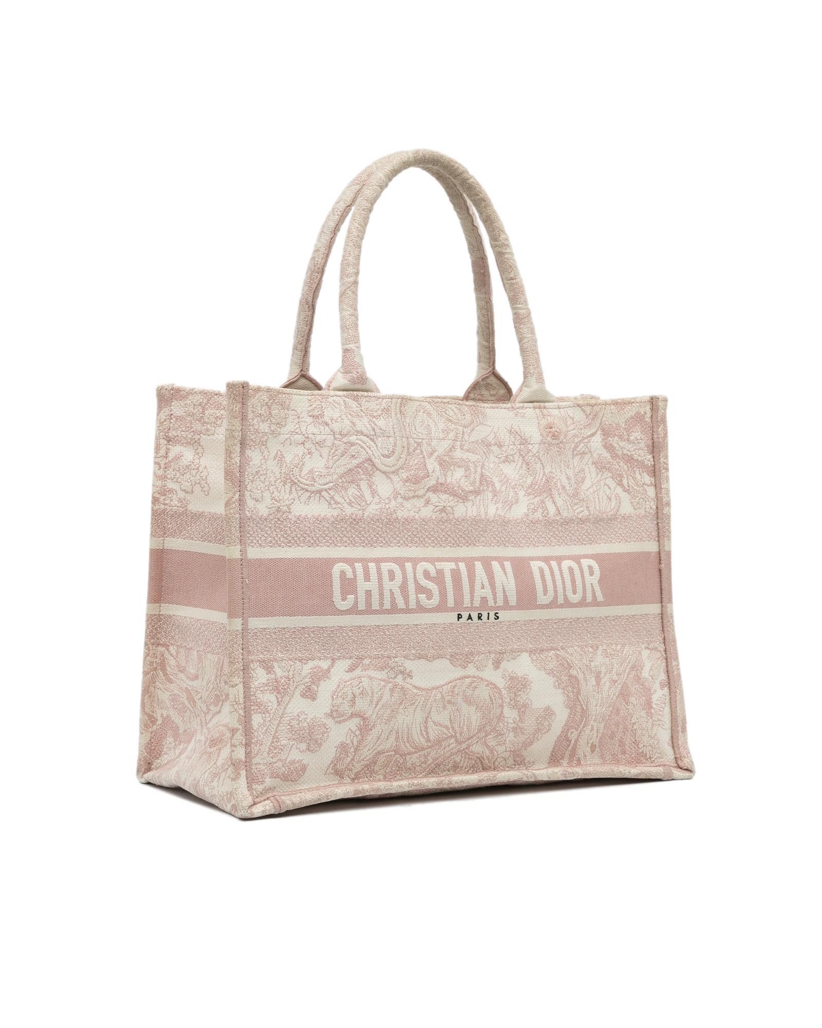 Dior Embroidered Canvas Book Tote with Rolled Handles | Grailed