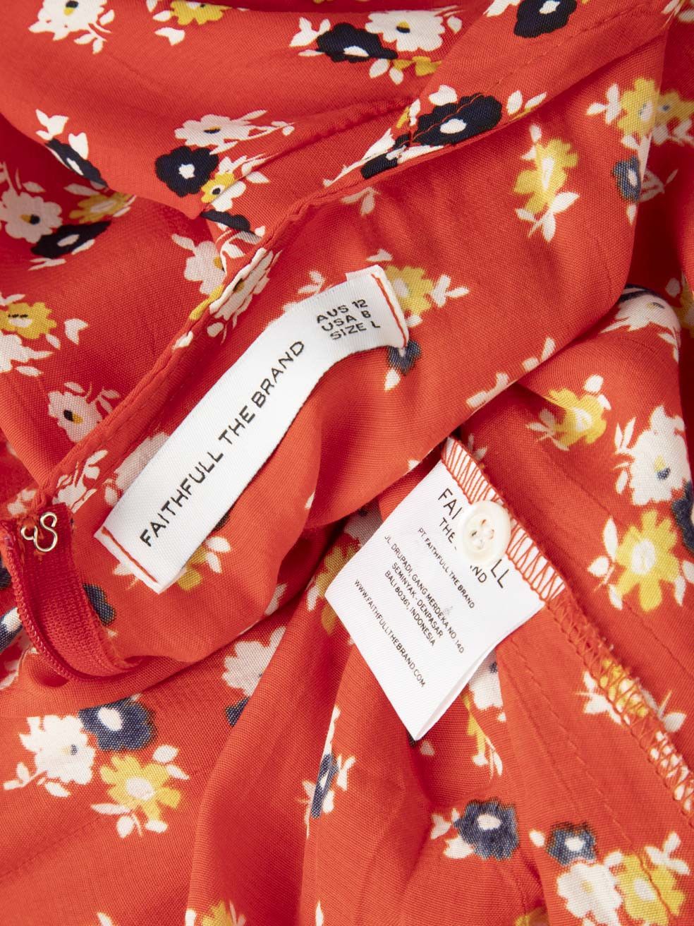 Faithfull The Brand Red Floral-print Midi Dress | Grailed