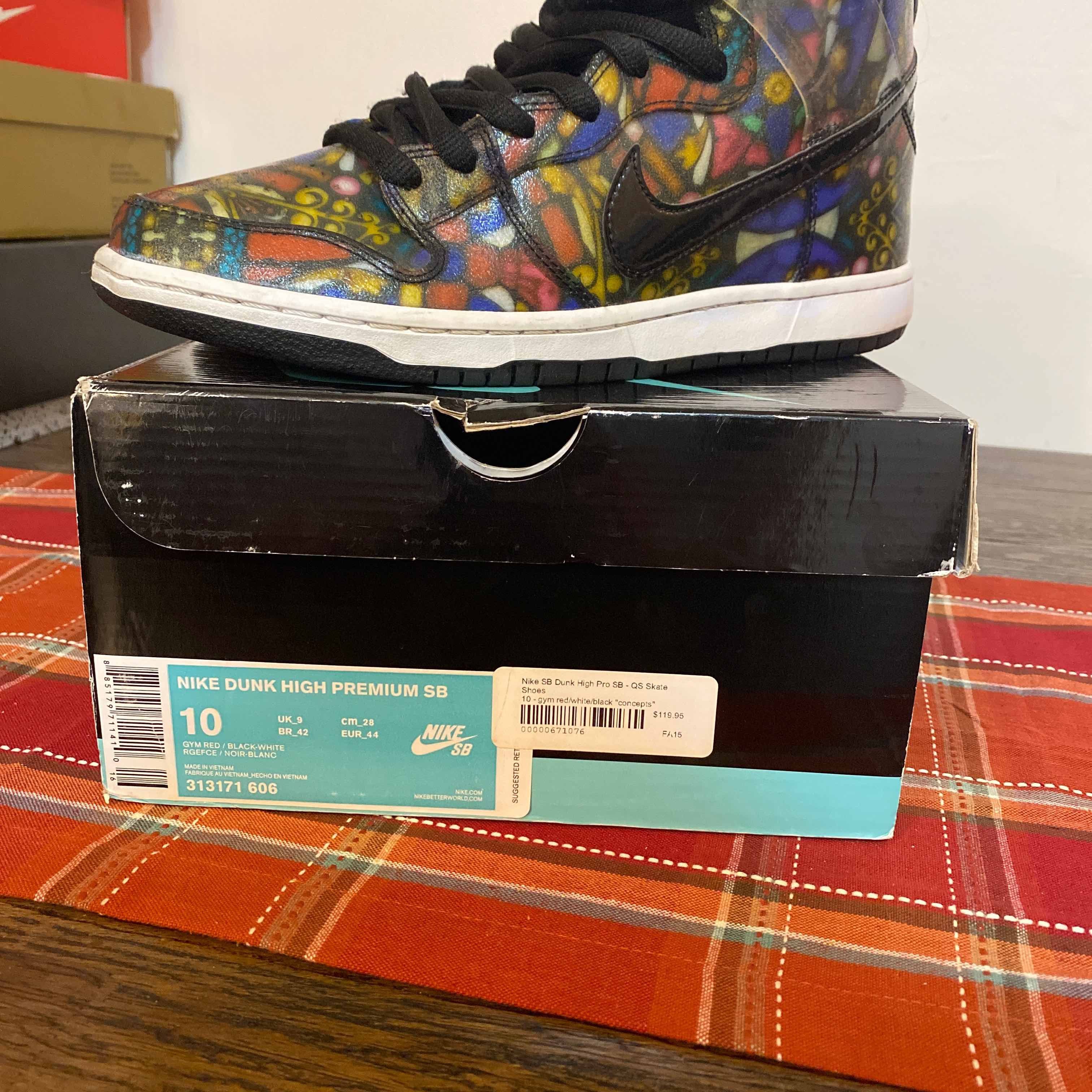 Nike Concepts x SB Dunk High Stained Glass | Grailed