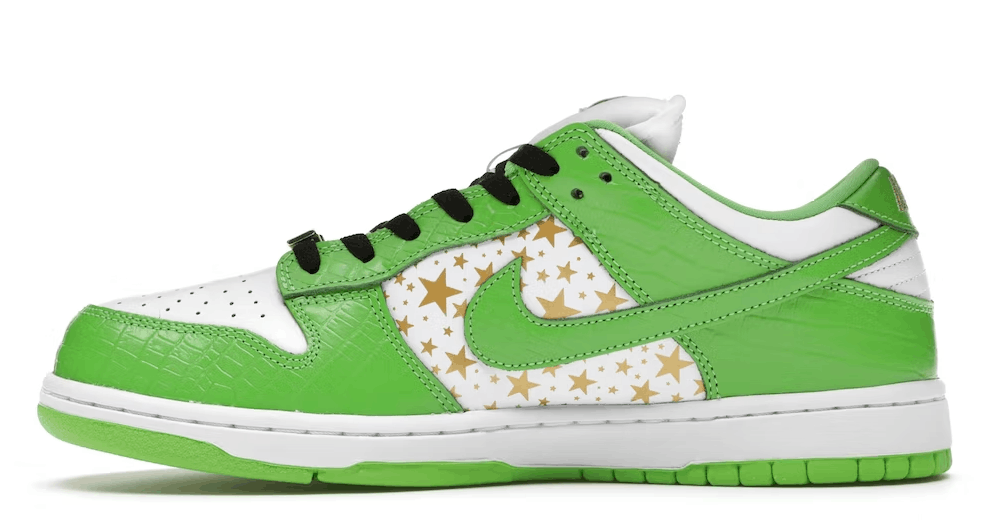 Nike SB Dunk Low Supreme Stars Mean Green (2021) | Grailed