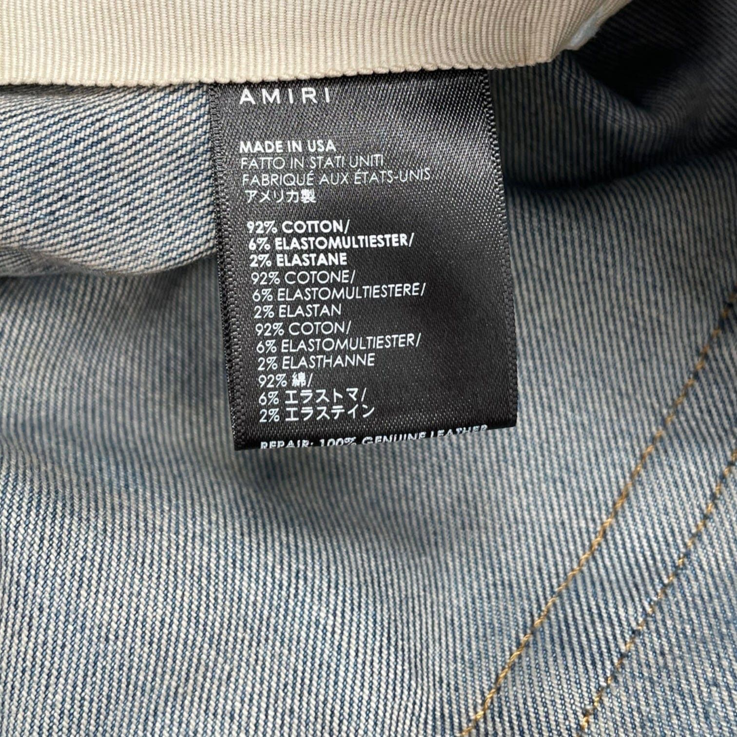 Amiri Amiri Maxfield Exclusive Leather Patch Bones Jeans Original | Grailed