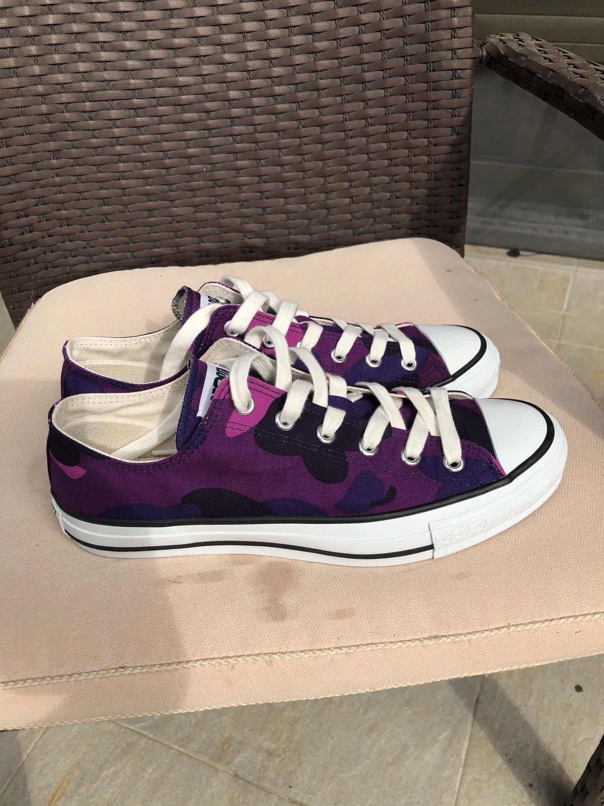 Bape Converse Ape sta Purple Camo Low Top | Grailed