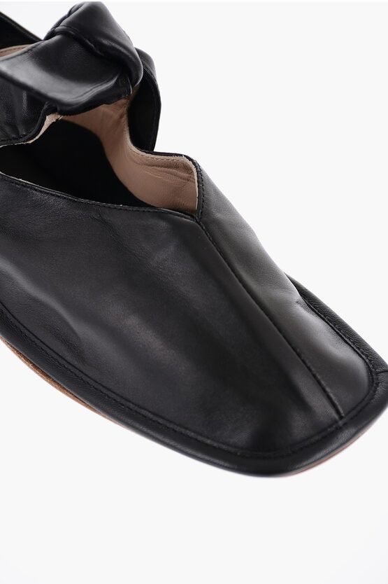 Hereu Square Toe Soft Leather LLASADA Ballet Flats with Bow | Grailed