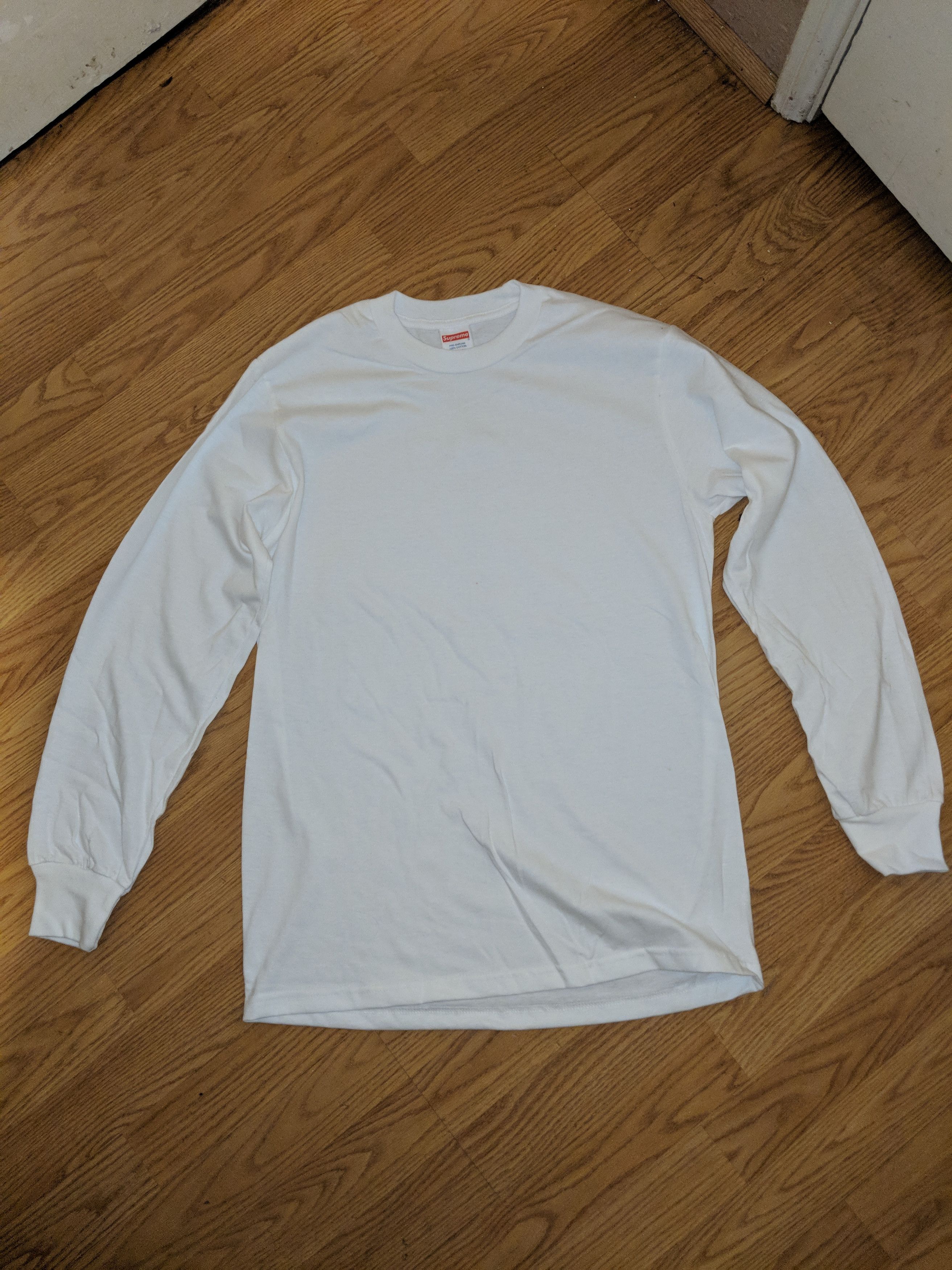Supreme Supreme White Long Sleeve Plain Tee Shirt | Grailed