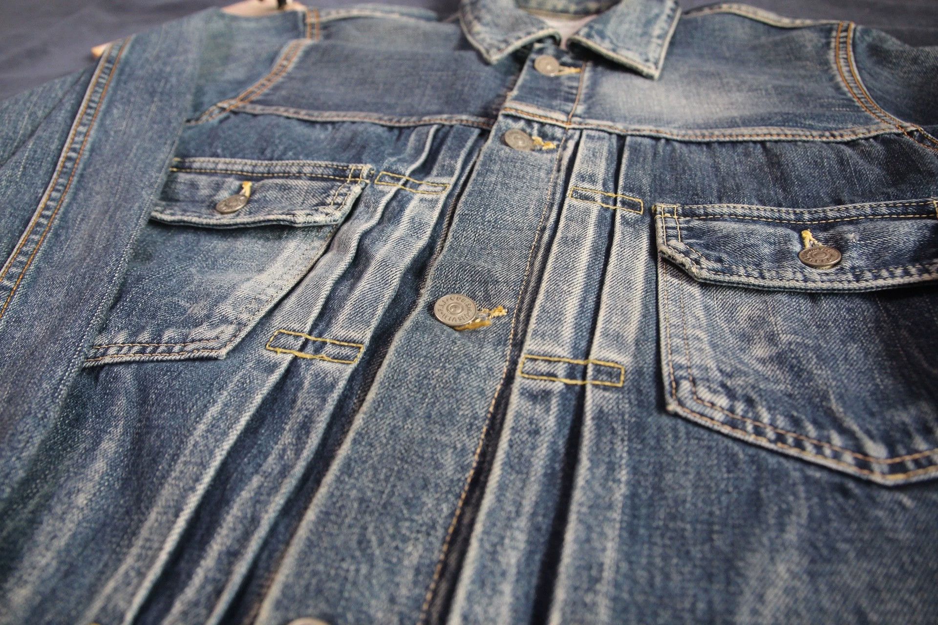 Visvim visvim 101 11aw yellow clay snakeskin denim jacket | Grailed