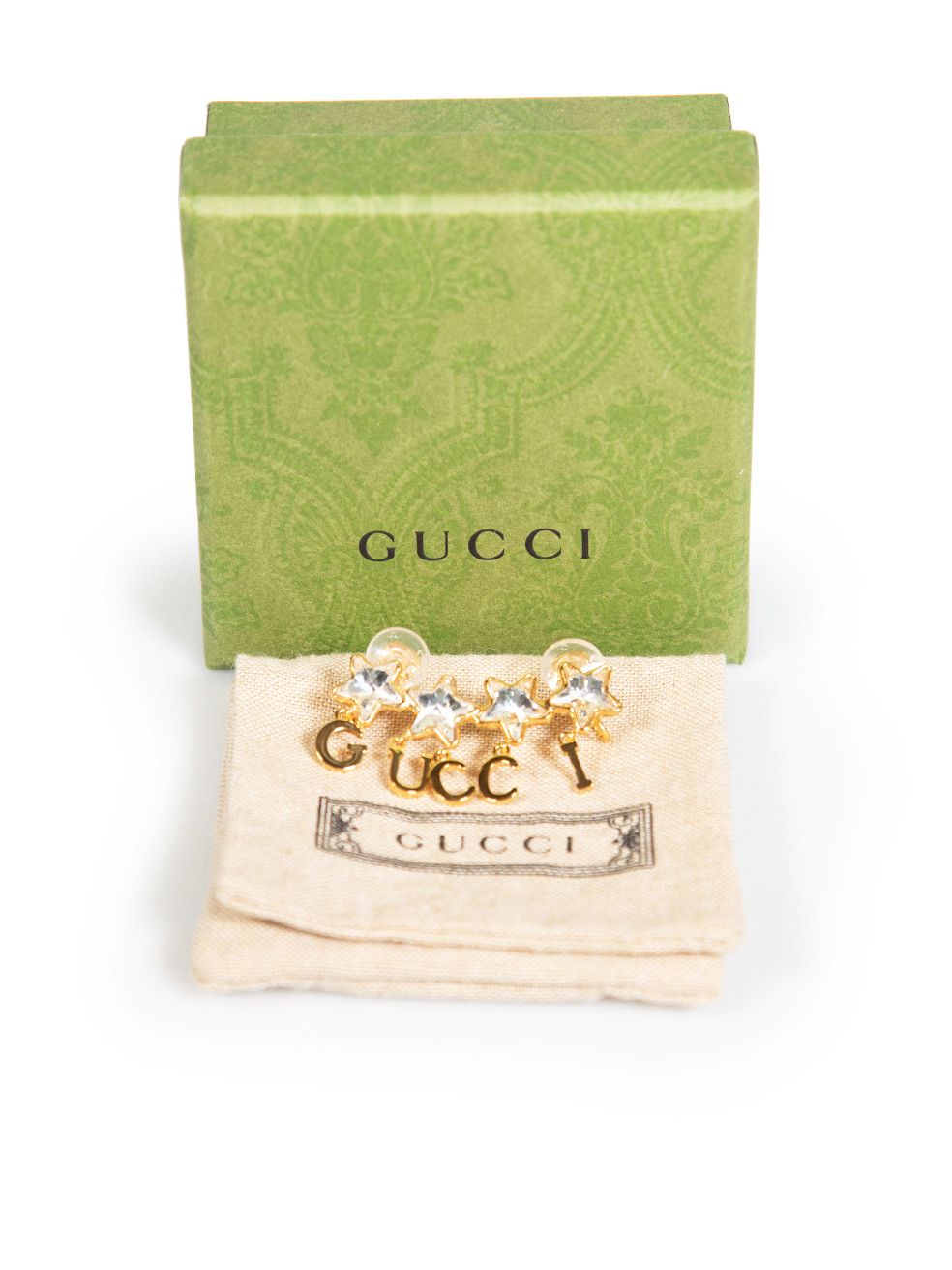 Gucci Gold Crystal Star Script Ear Cuff | Grailed
