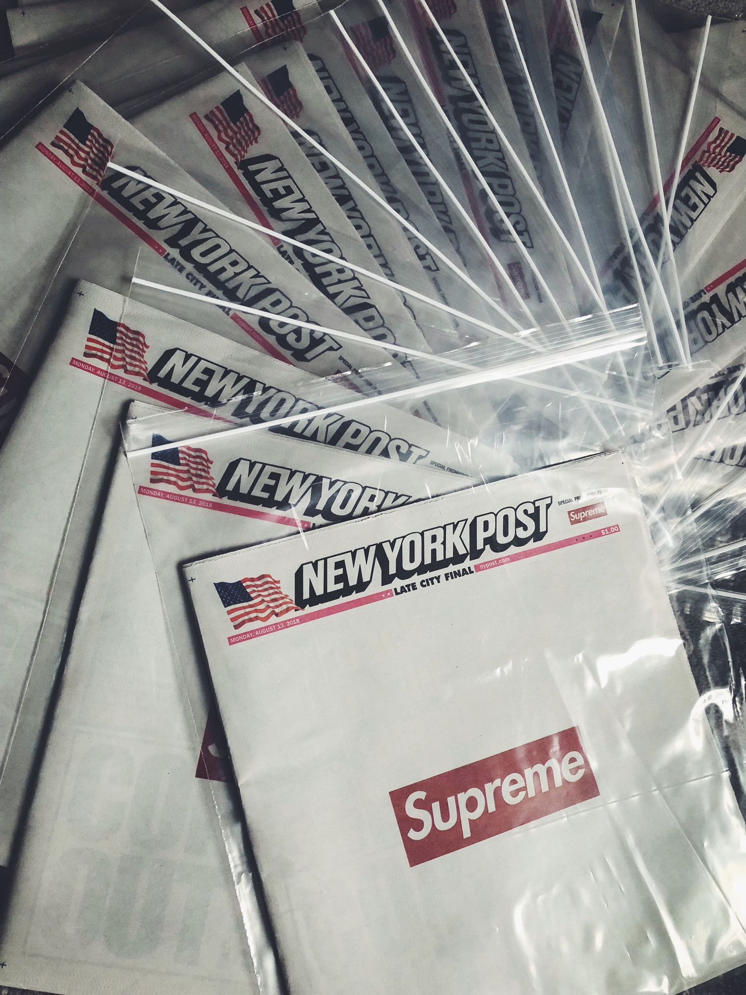 Supreme NEWSPAPER SUPREME NEW YORK POST LOOK BOOK BOX LOGO PROMO COVER ...