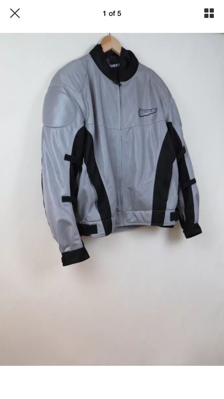 First Gear mesh tex grey motorcycle jacket XL | Grailed