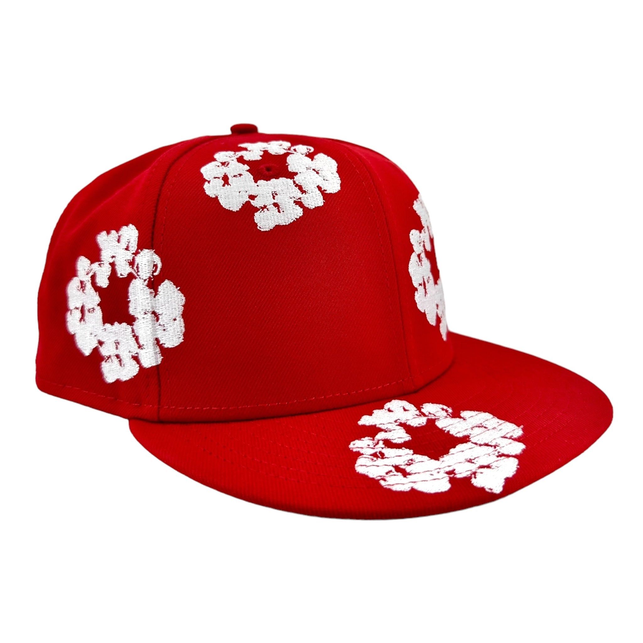 DENIM TEARS New Era x Cotton Wreath 59Fifty Fitted Hat Red | Grailed