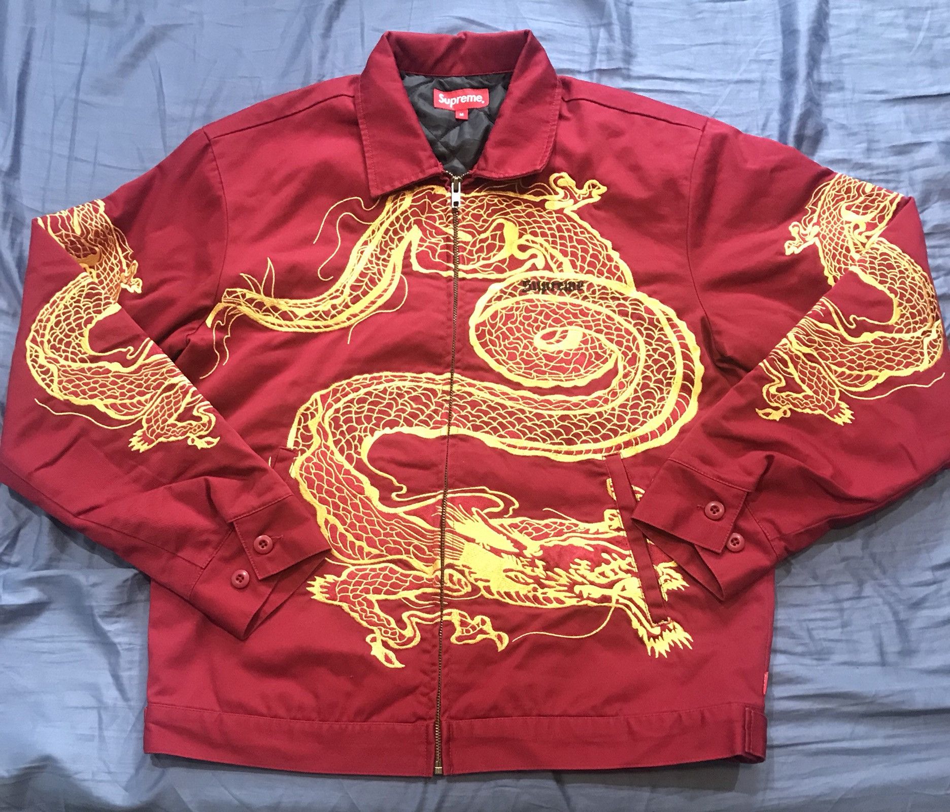 Supreme Supreme Dragon Work Jacket Red | Grailed