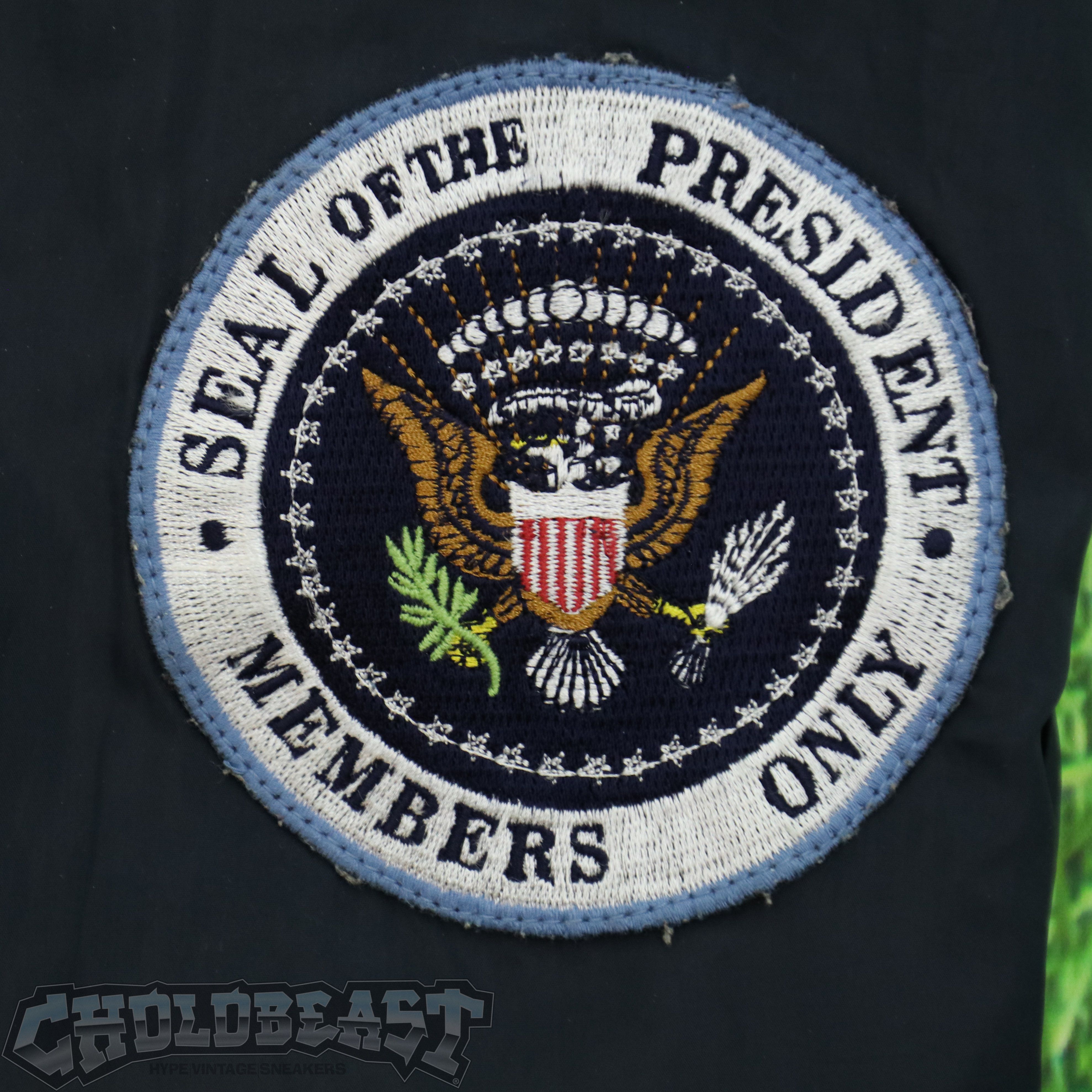 Vintage Members Only Seal of the President Navy Jacket Windbreaker M ...