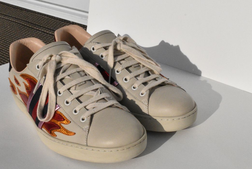 Gucci Gucci Ace Flames Sneakers | Grailed