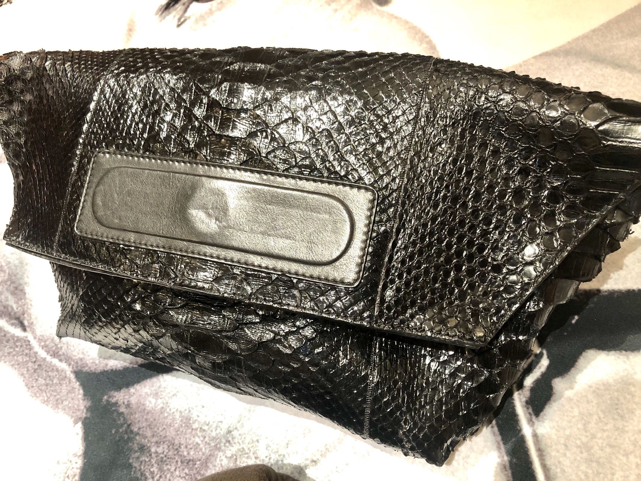 Rick Owens Python Oversized Clutch (RARE!!) | Grailed