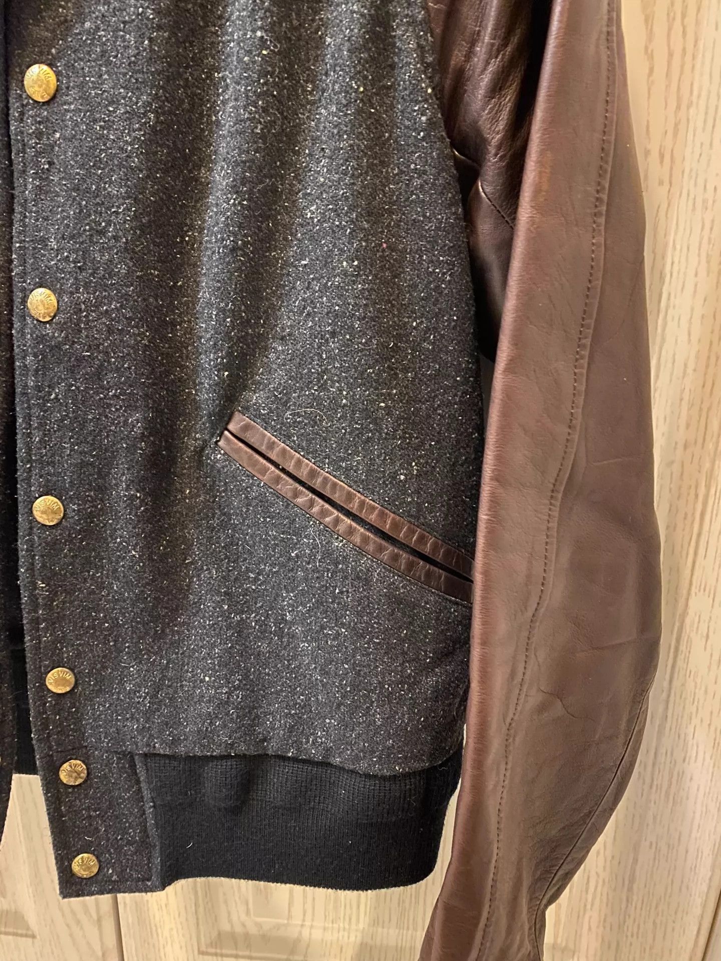 Visvim VISVIM barnstorm BARNSTOM fleece jacket with kangaroo leather sleeves | Grailed