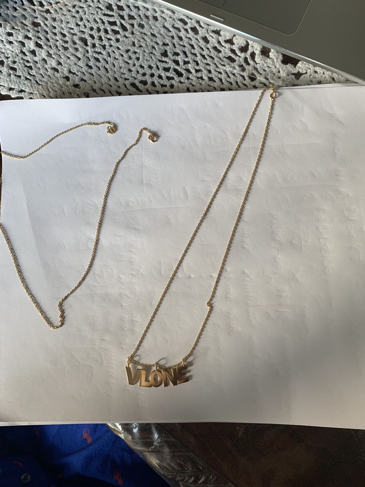 Custom 18k Gold Vlone Chain | Grailed