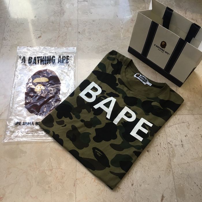 Bape Bape Signature Word Logo Tee | Grailed