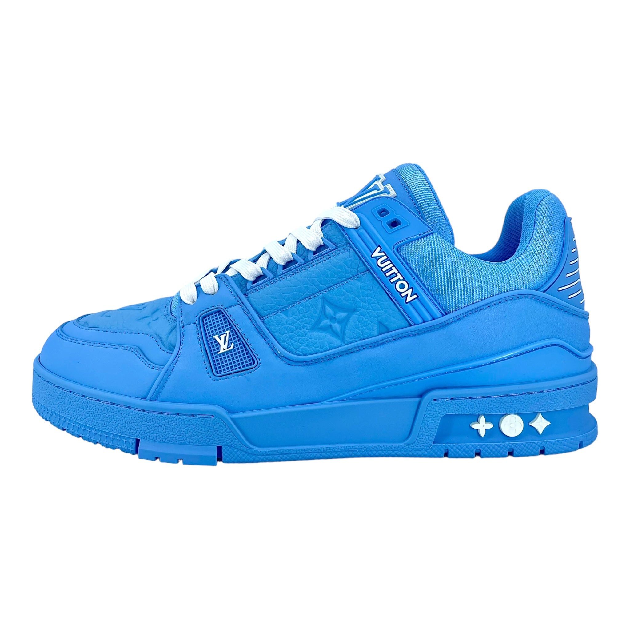 Louis Vuitton LV Trainer Low Embossed Monogram Light Blue | Grailed