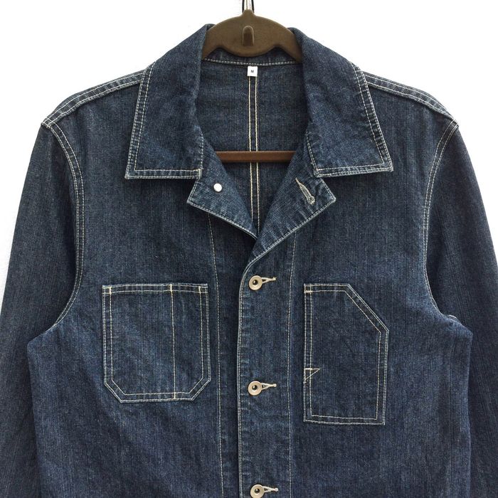 Workers American Classic Raw Denim Indigo Worker Chores Jacket | Grailed