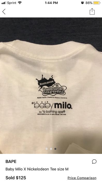 Bape Baby Milo X Nickelodeon Collab | Grailed