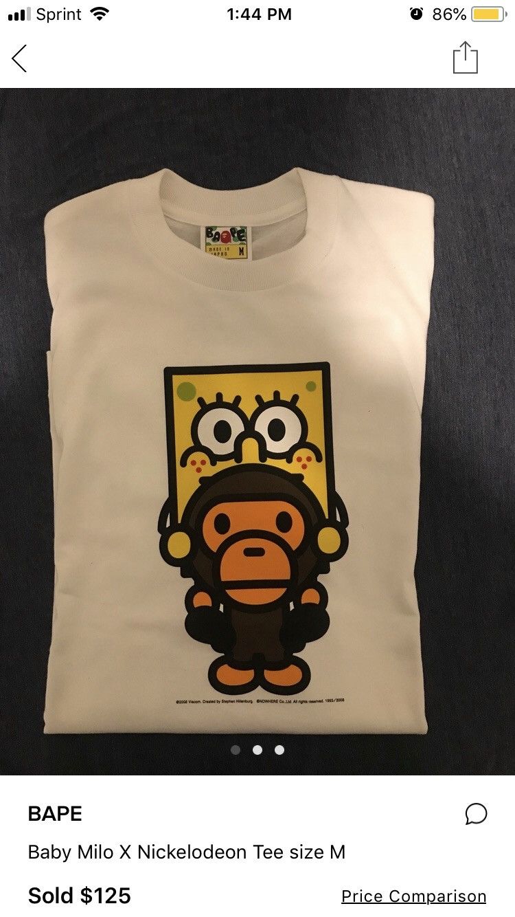 Bape Baby Milo X Nickelodeon Collab | Grailed