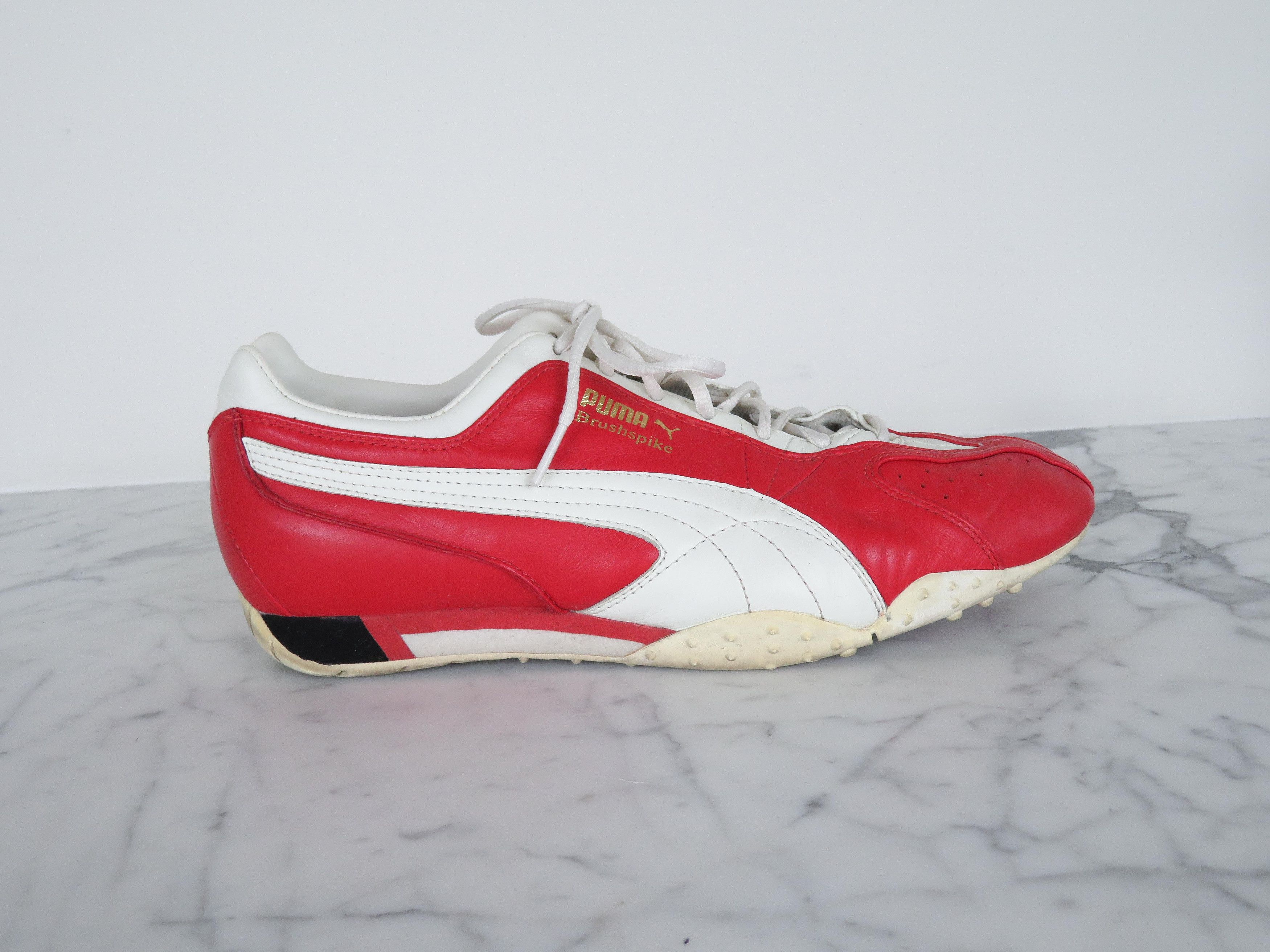 Puma Brush Spike Red & White Sneakers by PUMA "The Forbidden Shoe" US 9 ...
