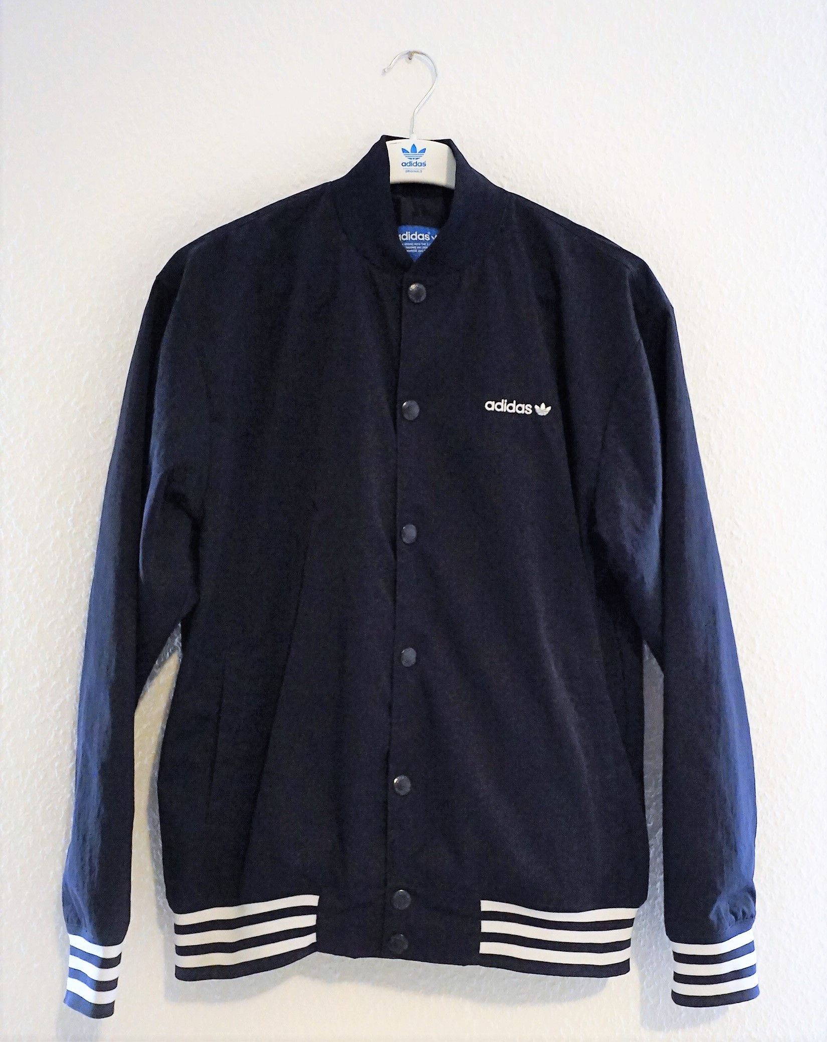 Adidas Adidas Originals College Jacket navy blue Trefoil Size M AGC002 ...