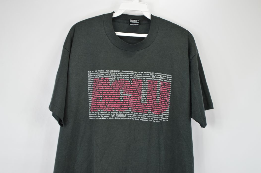 Vintage Vintage 80s ACLU Mens Large American Bill of Rights Graphic ...