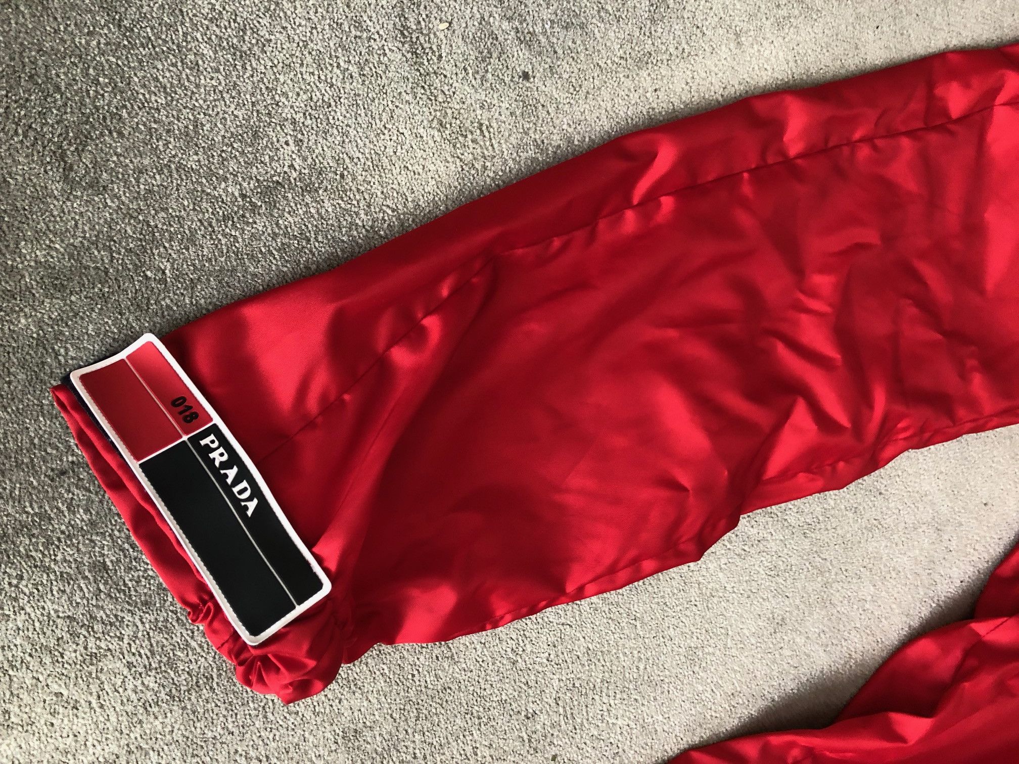 Prada Prada spring/summer 18 red gabardine nylon pants | Grailed