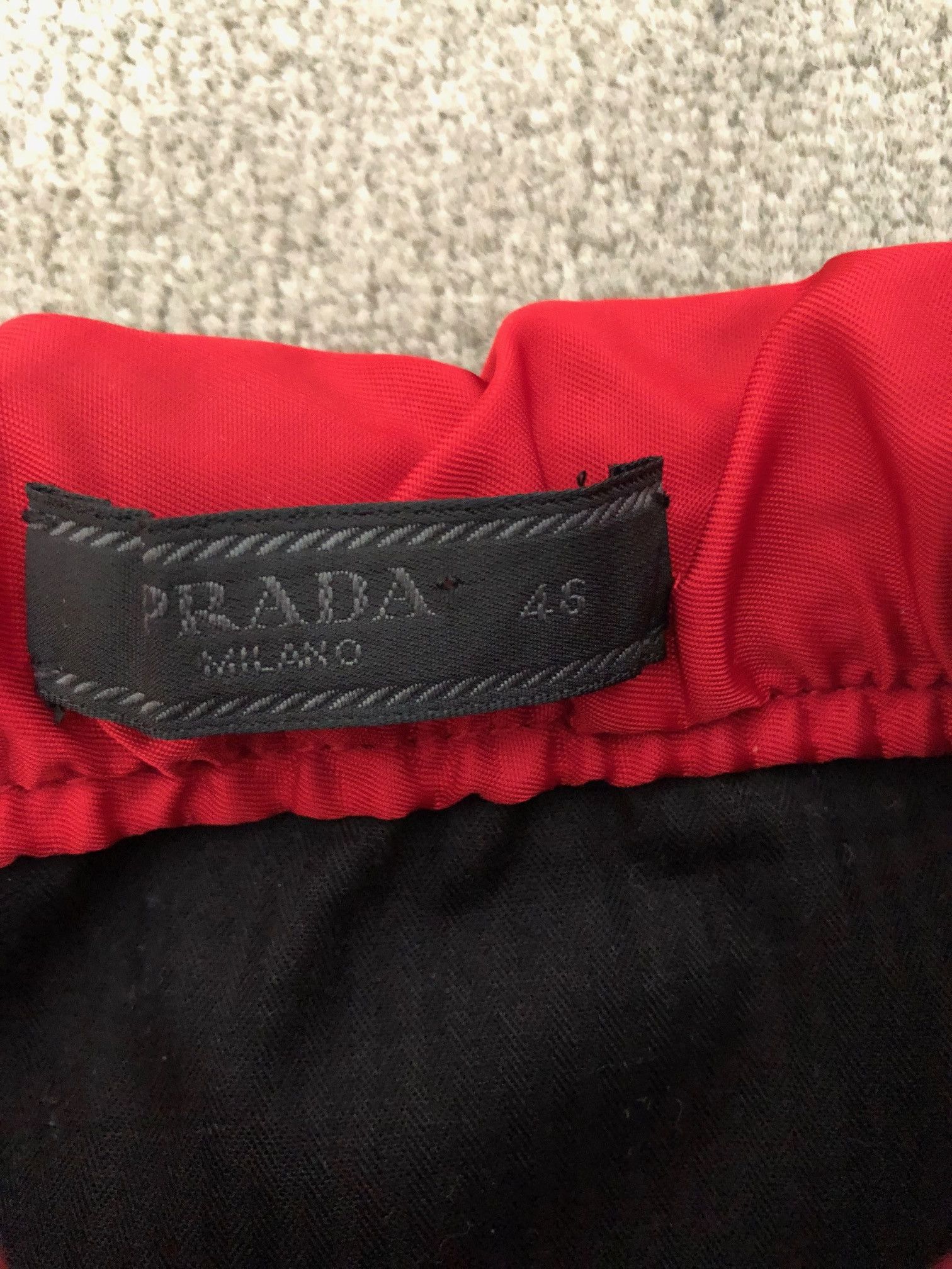 Prada Prada spring/summer 18 red gabardine nylon pants | Grailed