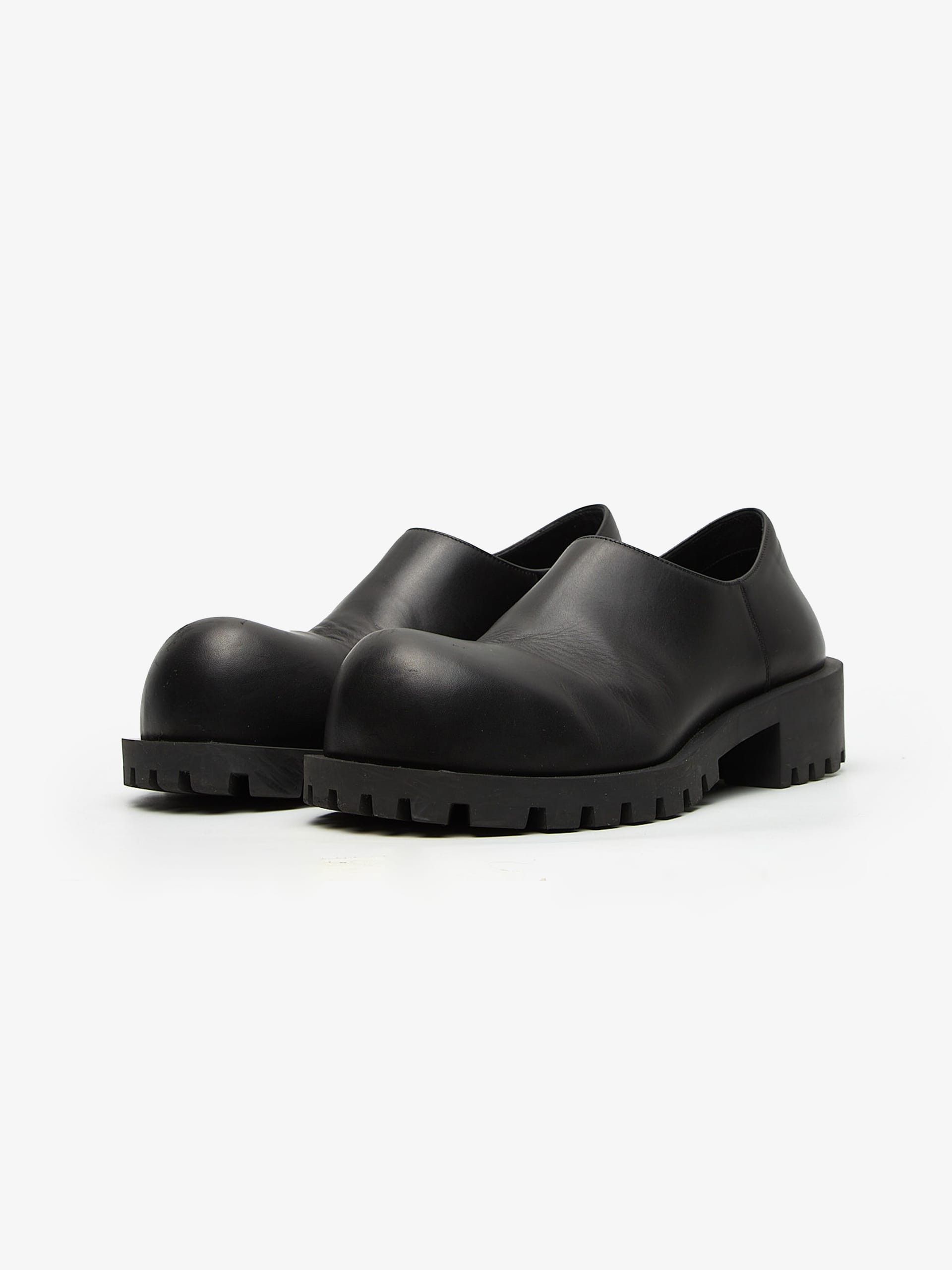 Balenciaga Black Hummer Low Leather Derby Shoes | Grailed