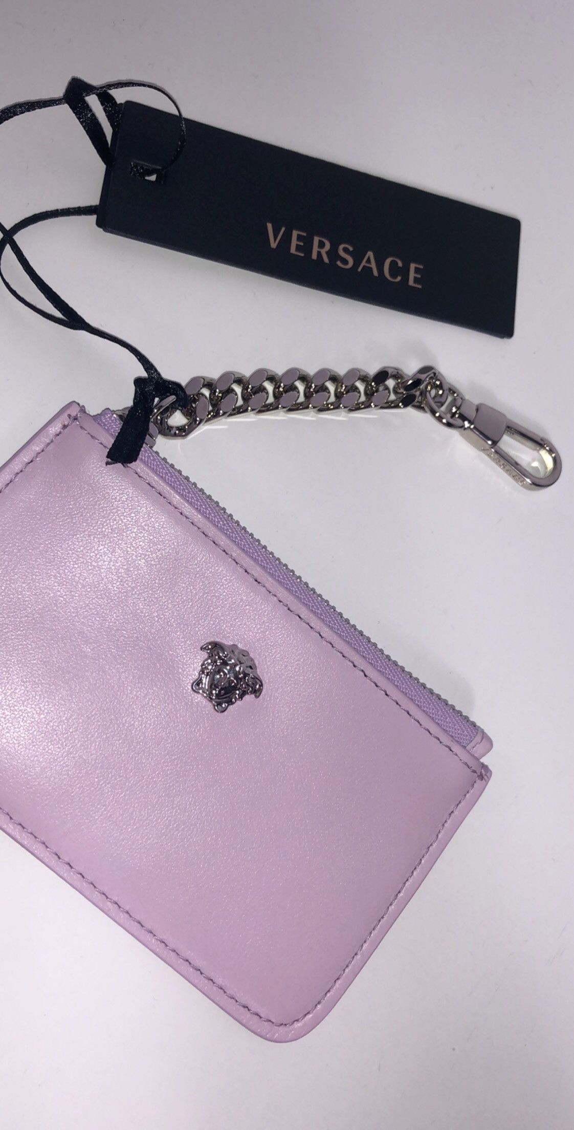 Versace Pink/ Purple Medusa Coin Pouch | Grailed