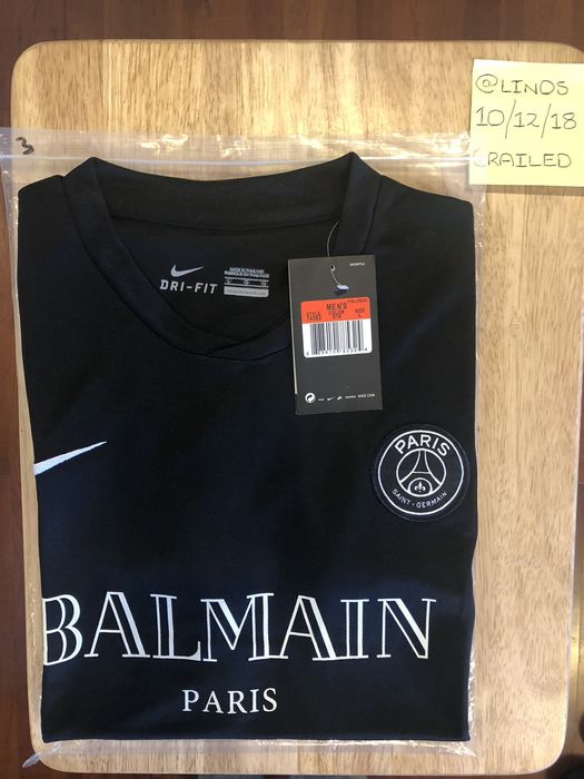 Balmain Nike X Balmain X PSG Custom Mens Soccer Jersey | Grailed