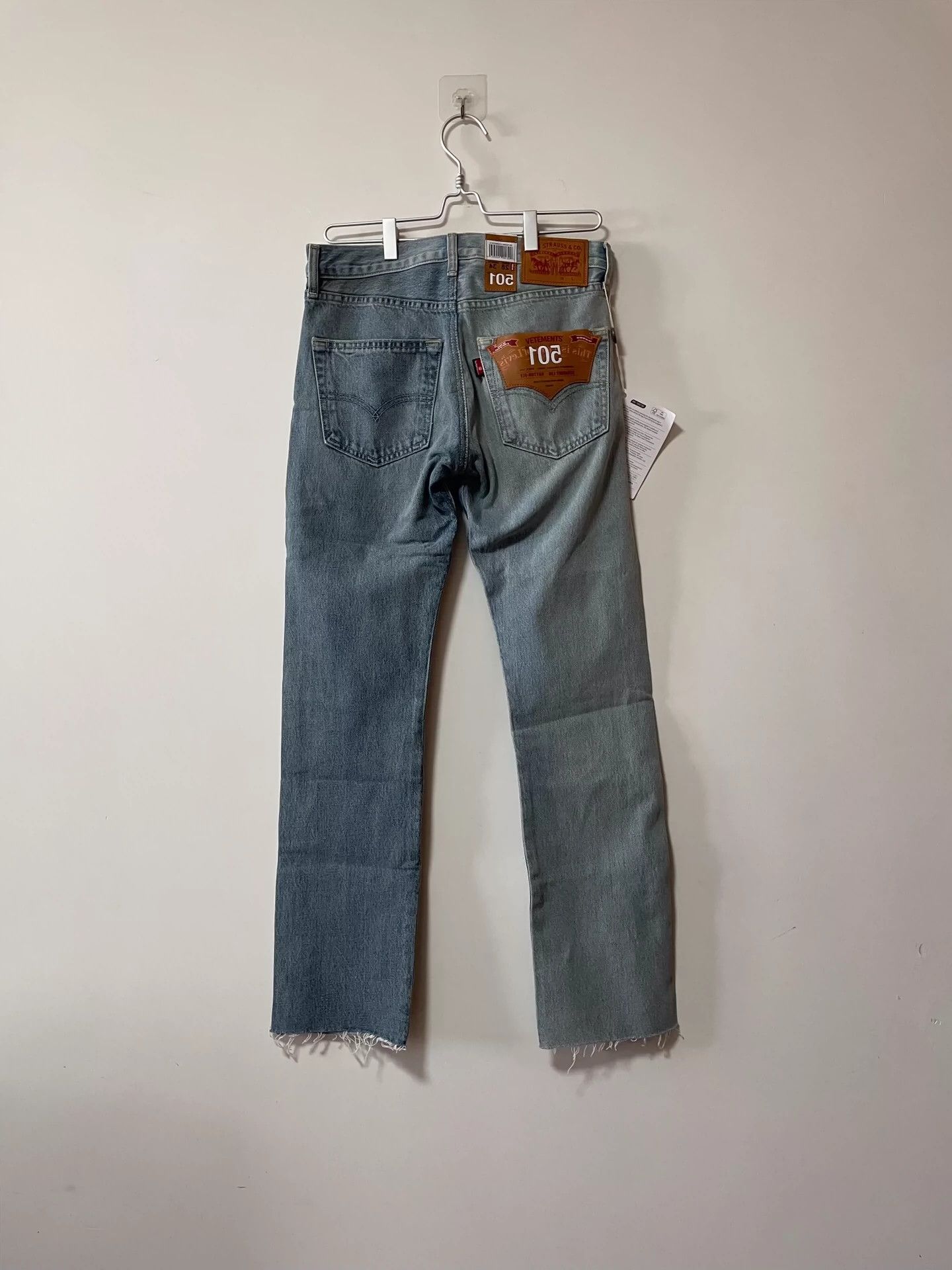 Vetements Vetements Levis brand new co branded patchwork jeans -DMC ...