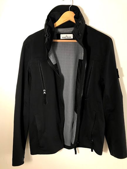 Stone Island LIGHT SOFT SHELL SI CHECK GRID Lightweight Jacket/Bomber ...