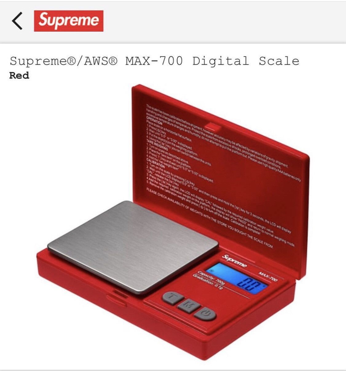 Supreme Supreme Digital Scale | Grailed