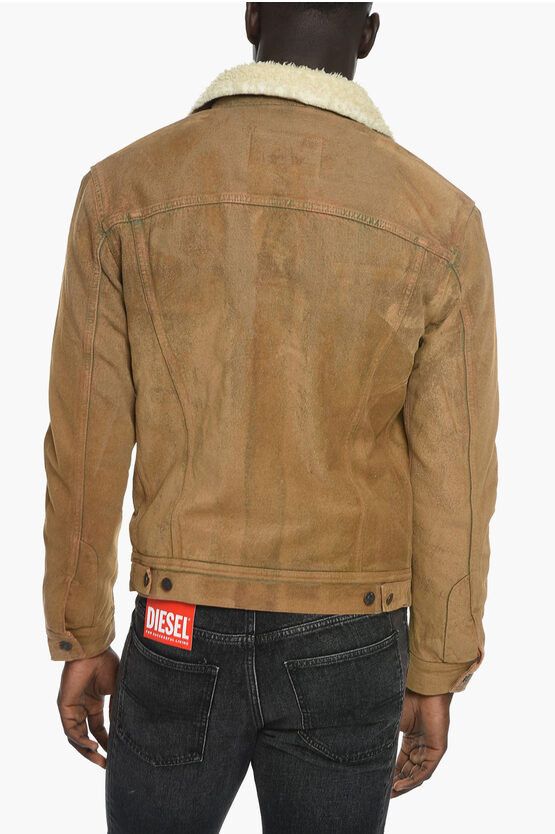 Diesel D-BARCY Denim Shearling Jacket | Grailed