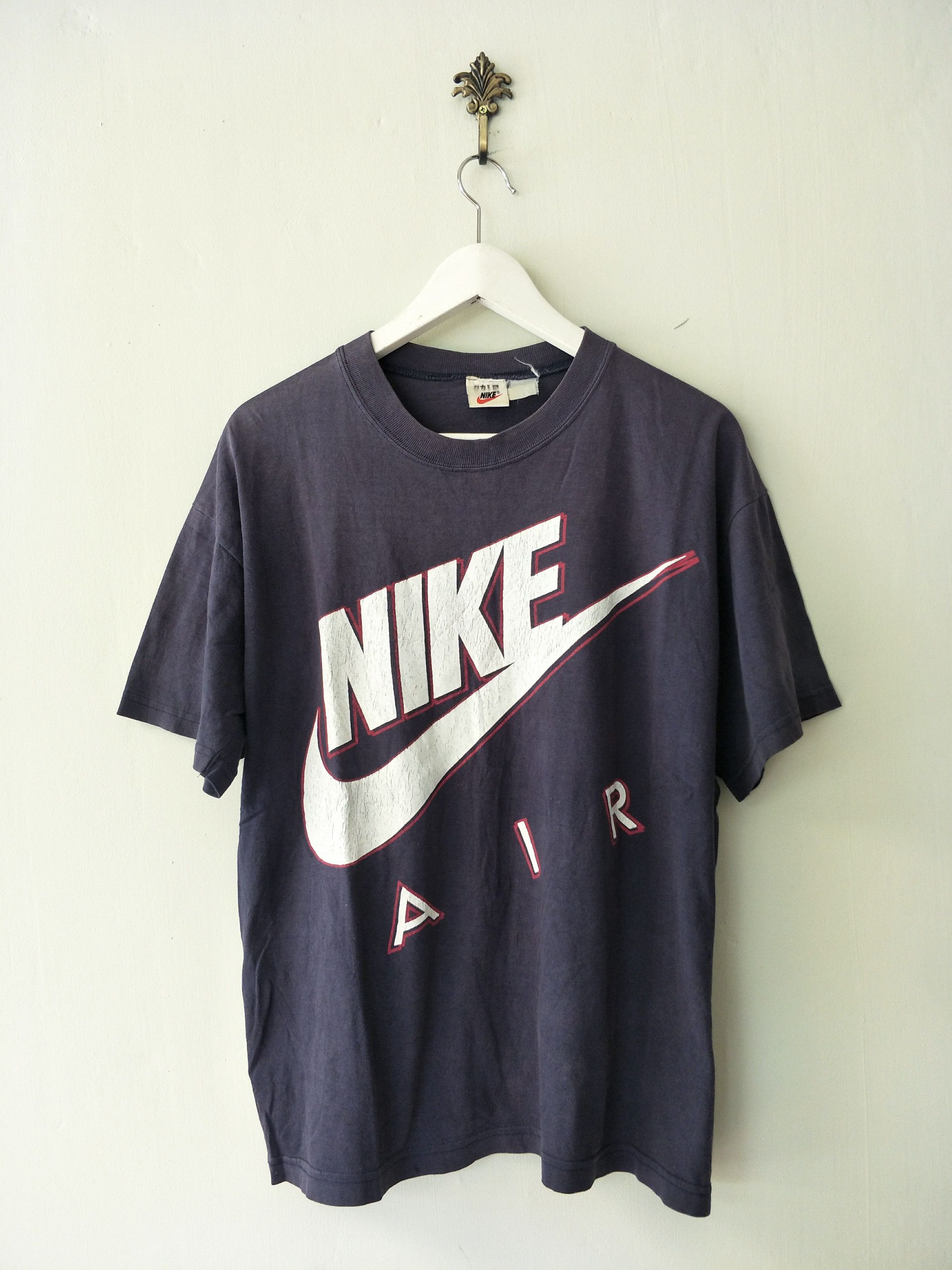 Nike × Sportswear Vintage 80s 90s Nike Air Big Swoosh Logo Tshirt ...