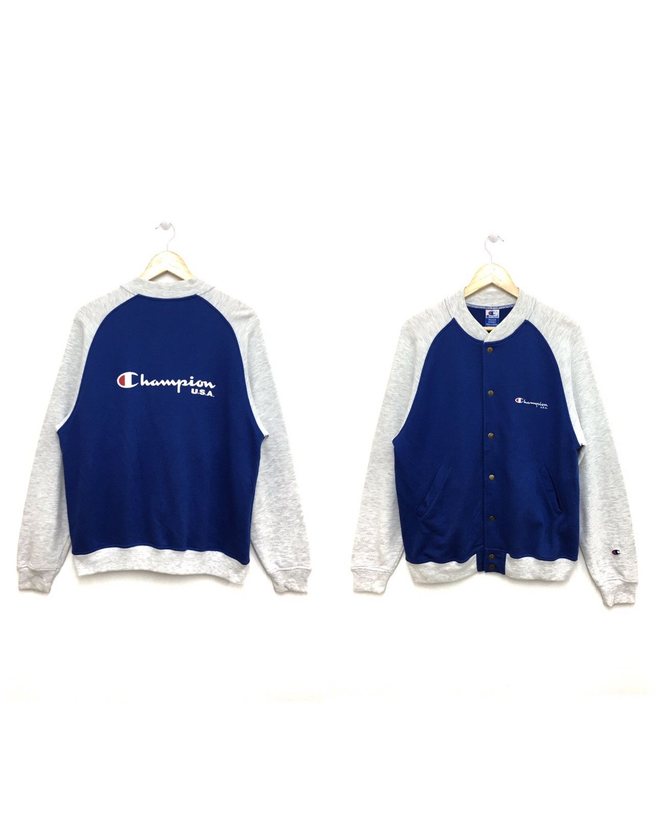 Champion × Vintage Awesome!! Vintage CHAMPION Varsity Sweater Snap ...