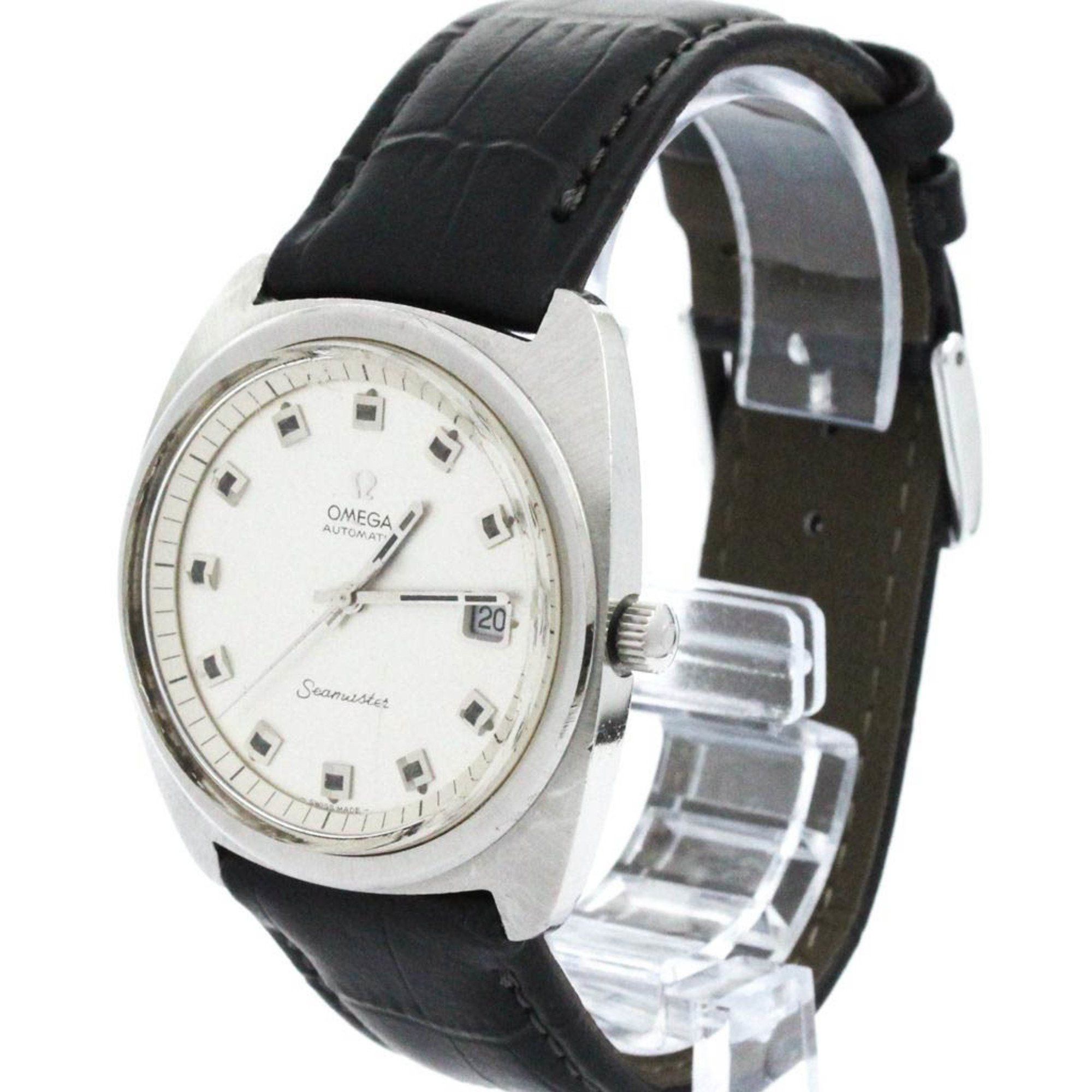 Omega OMEGA Seamaster Cal 565 Steel Leather Automatic Mens Watch 166. ...