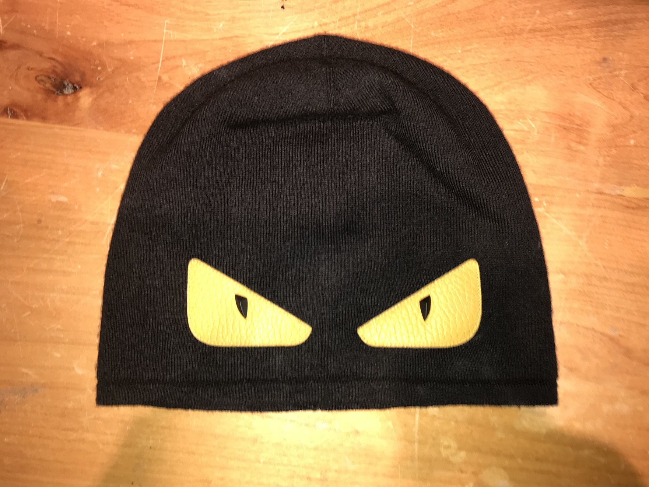 Fendi Black Monster Eyes Beanie | Grailed